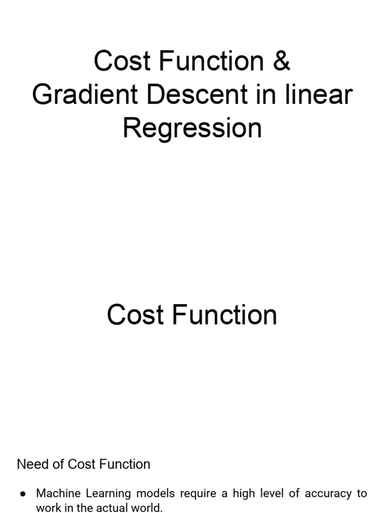 Cost Function & Gradient Descent-1 | PDF