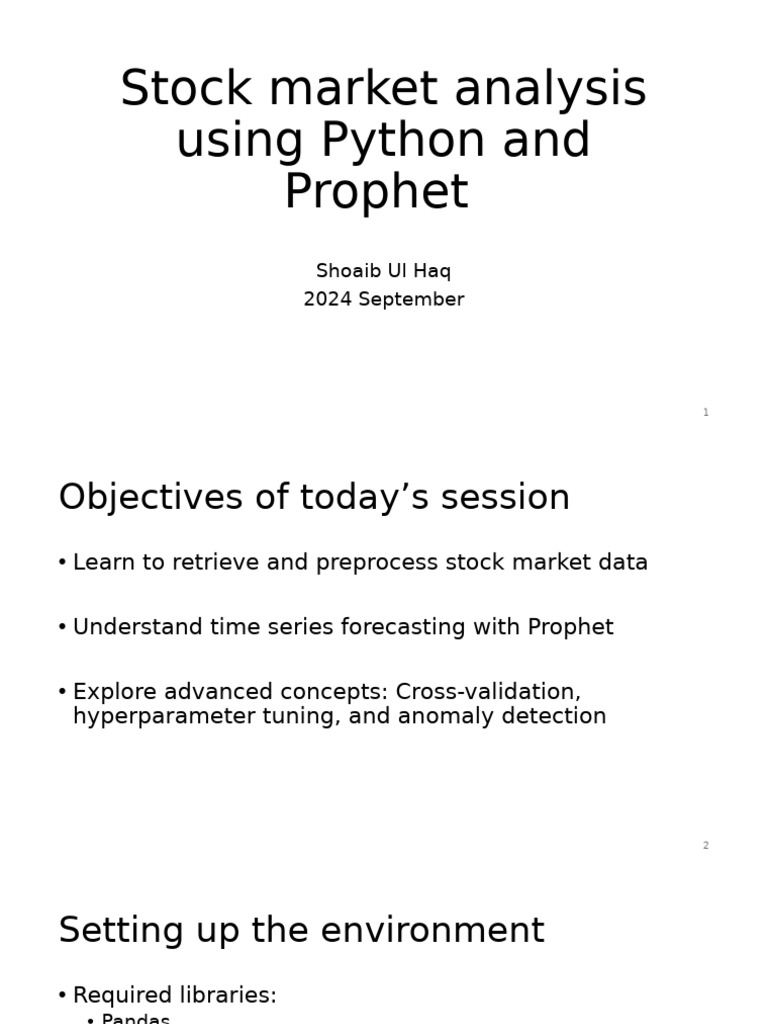 Stock Market Analysis Using Python and Prophet | PDF Stock Market Analysis Using Python and Prophet | PDF