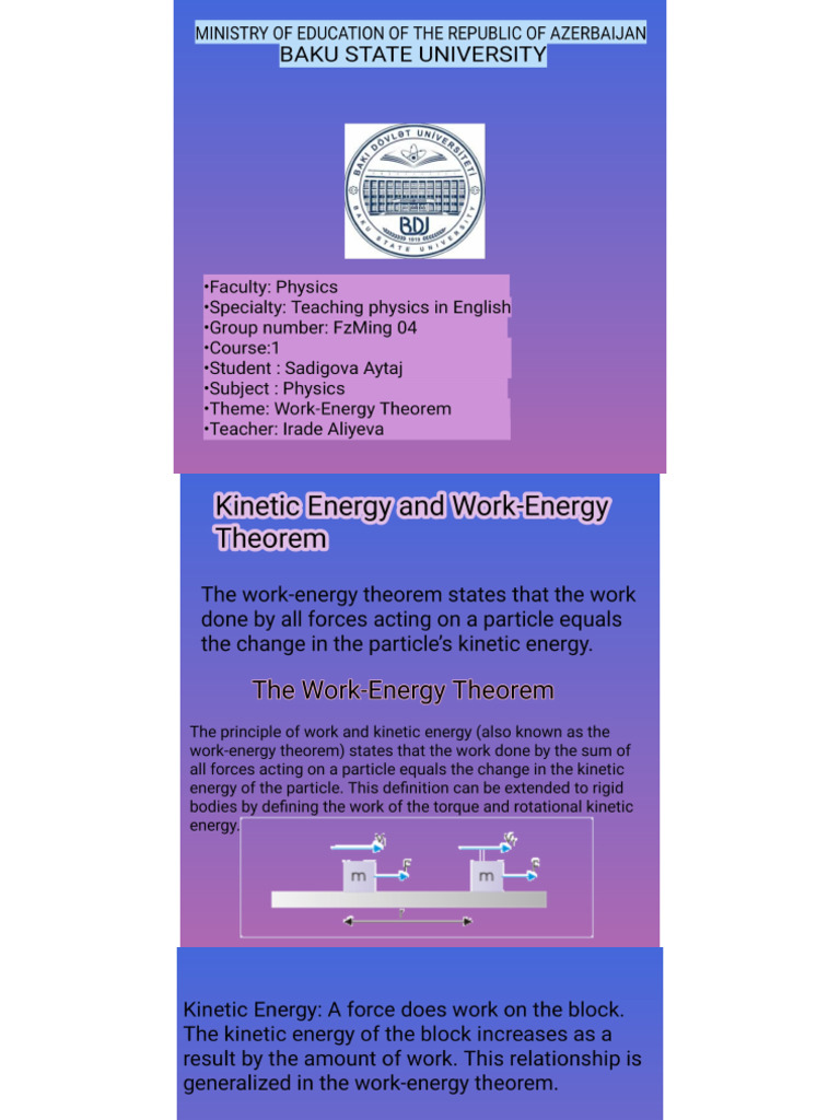 Work Energy Theorem | PDF