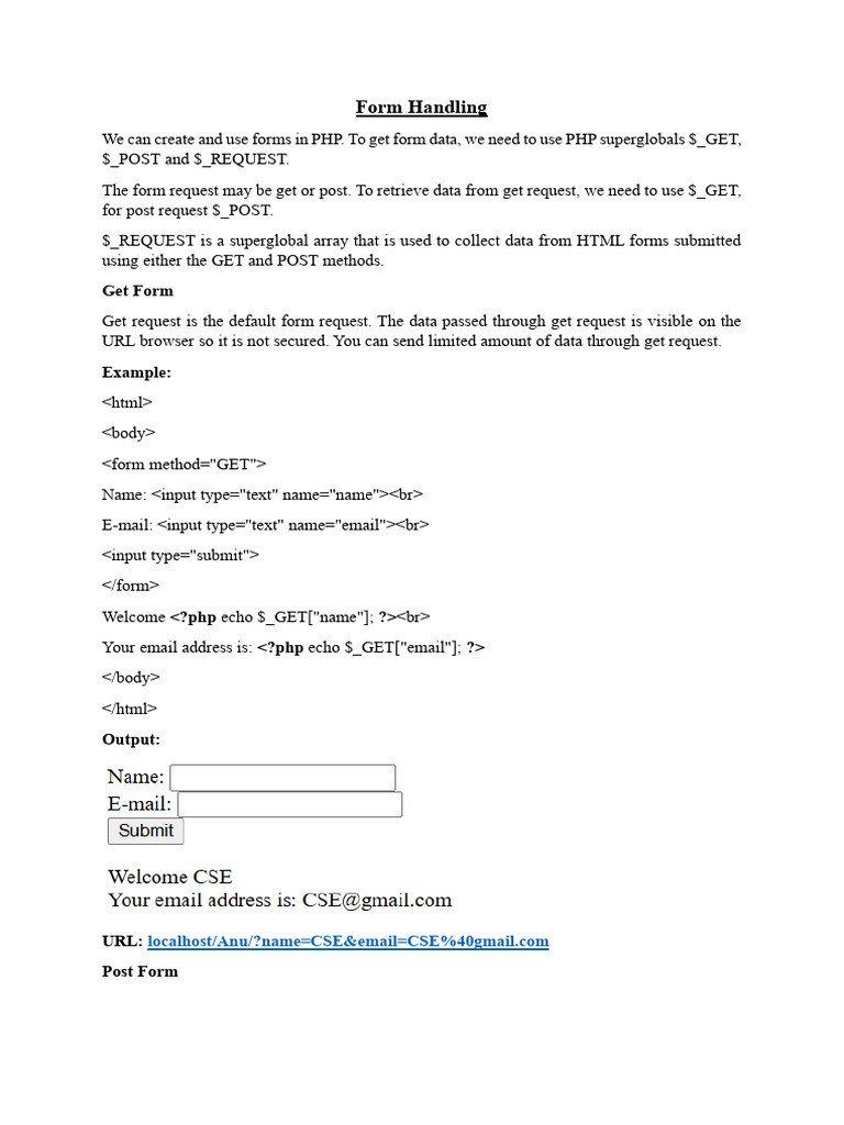Form Handling | PDF