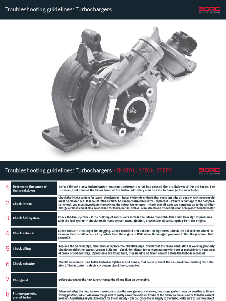 Troubleshooting Turbocharger | PDF