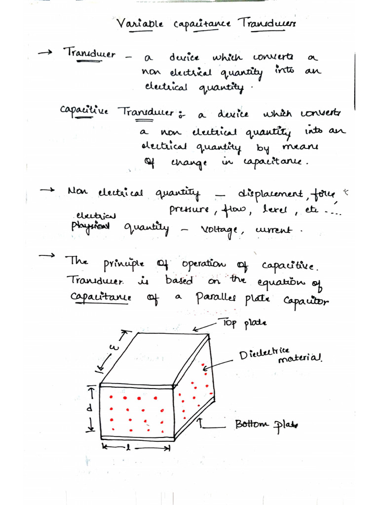 Variable Capacitive Transducers | PDF