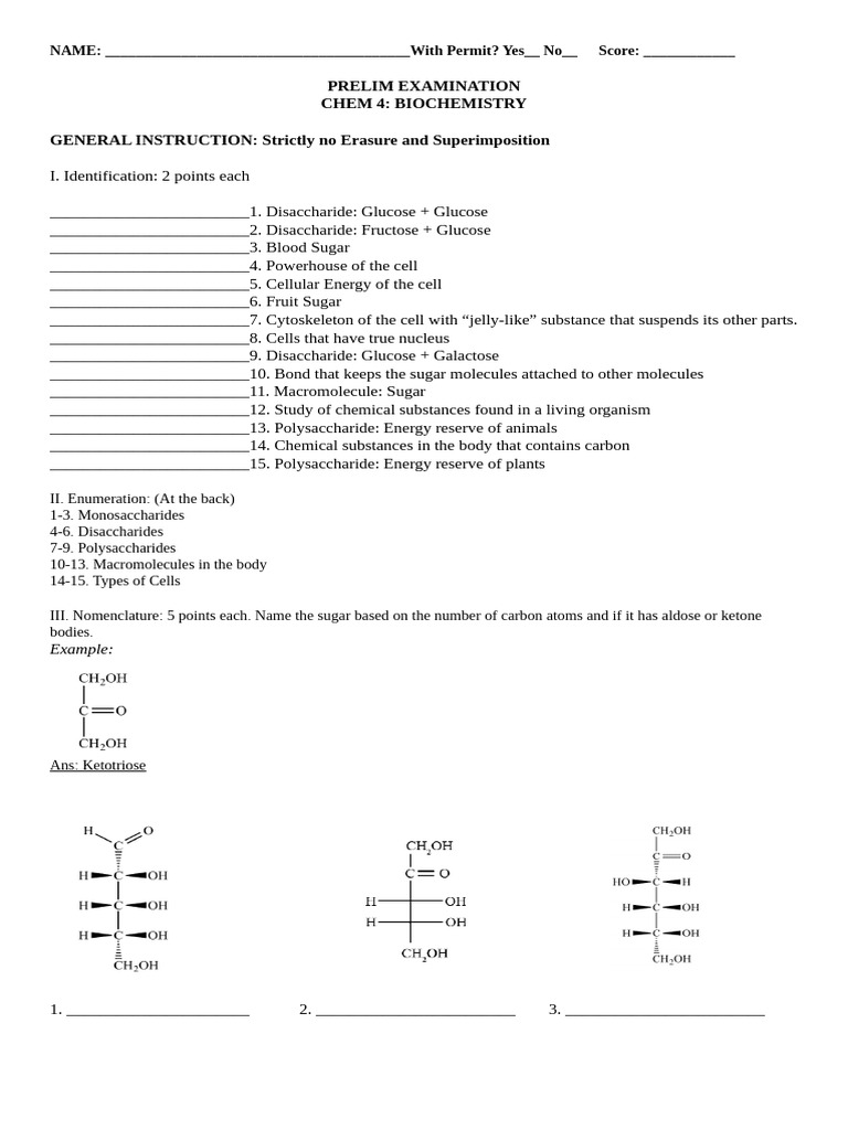 Biochem Prelim | PDF