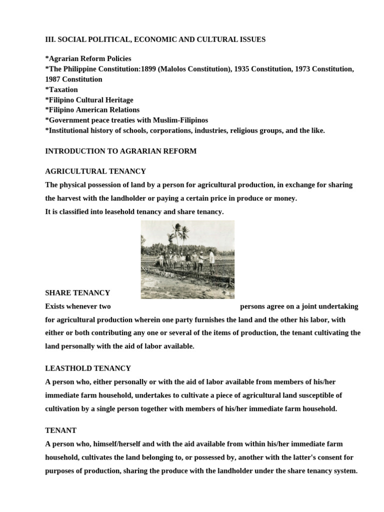 READINGS-IN-PHIL-HIST-HANDOUTS-I Full | PDF | Leasehold Estate | Corazon Aquino