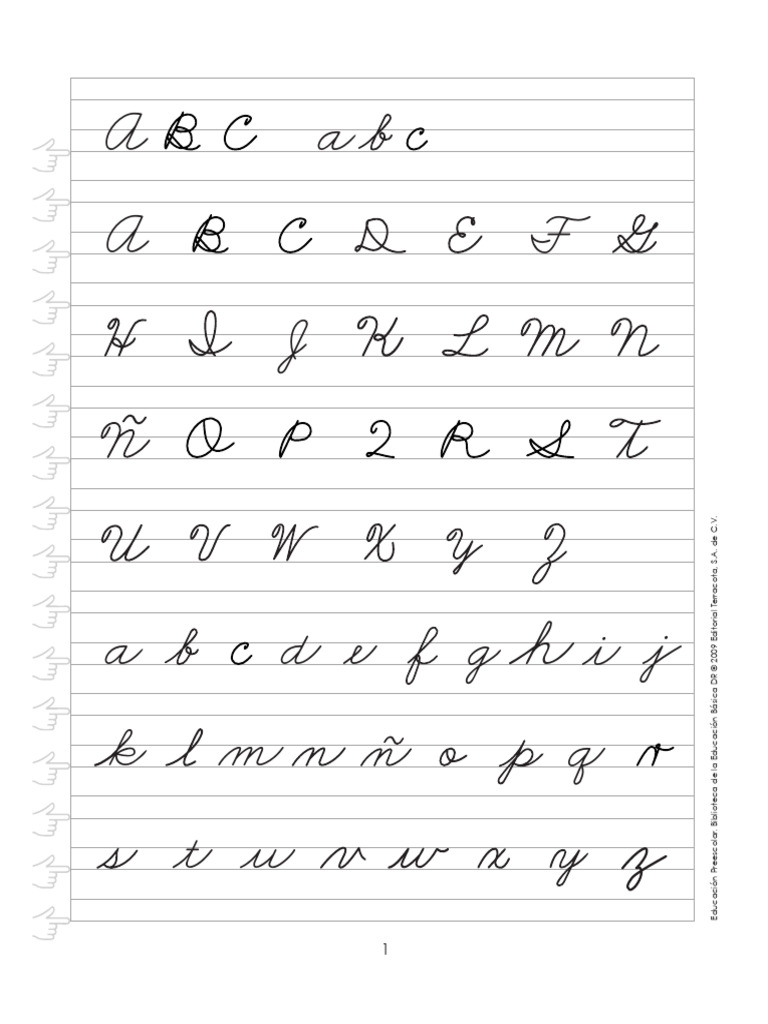 04 Abecedario y Fonemas Cursiva | PDF