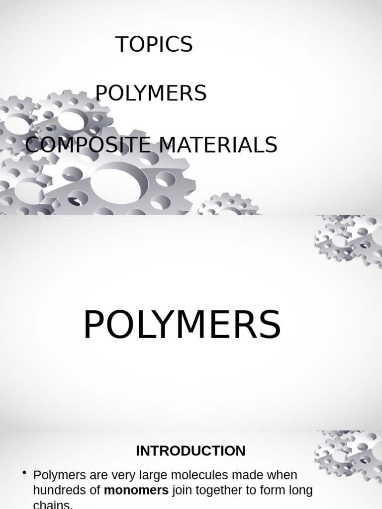 Polymers and Composite Materials 1 | PDF | Composite Material ...