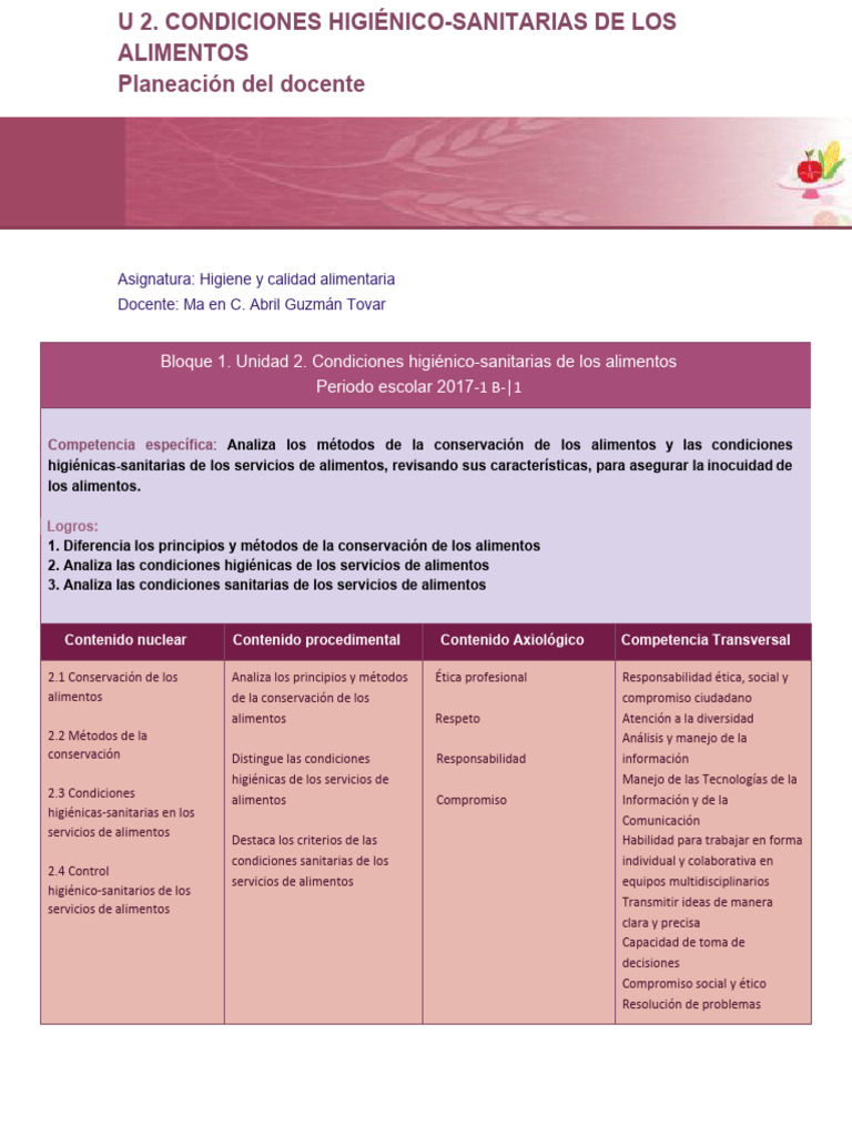 Planeacion didáctica.U2.A2. HCA | PDF