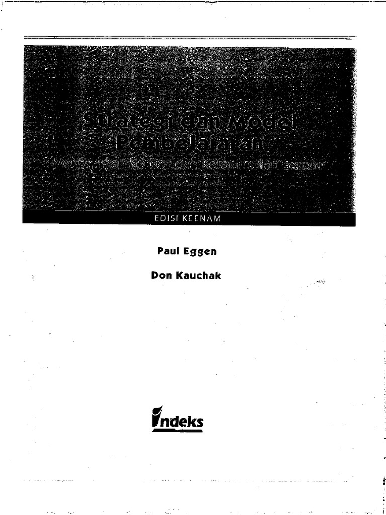Strategi Dan Model Pembelajaran Edisi Keenam Pauleggen Don Kauchak ...
