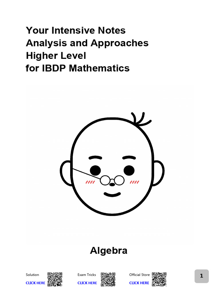 AAHL Algebra Notes Version 20240326 | PDF