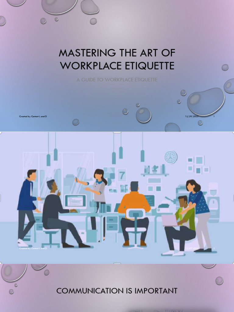 Mastering The Art of Workplace Etiquette | PDF | Career & Growth