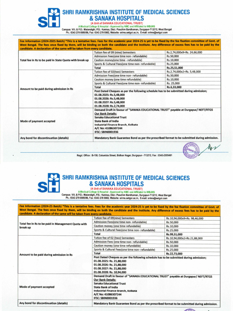 SANAKA Information 2024-25 | PDF