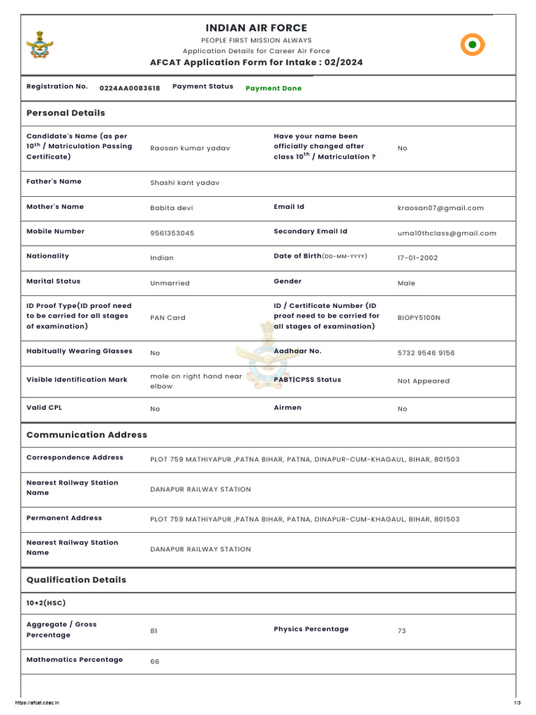 IAF - After Payment Preview | PDF