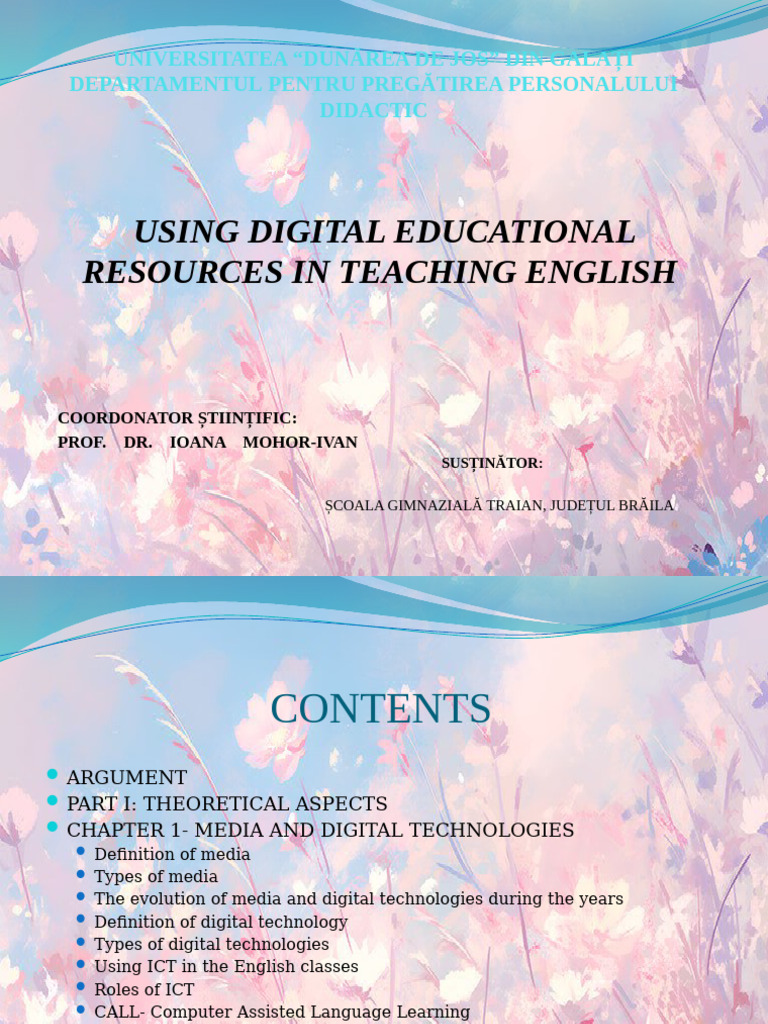 Using Digital Educational Resources in Teaching English | PDF