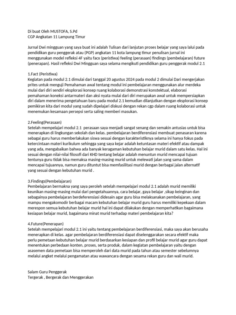 Jurnal Dwi Mingguan-5 | PDF