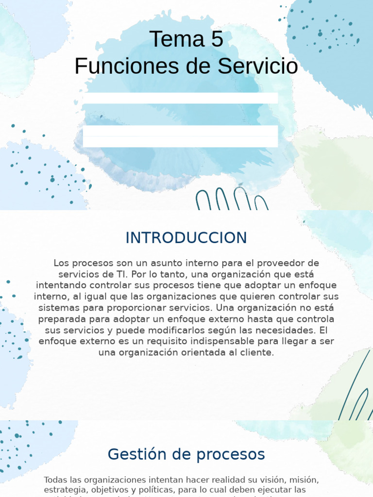 05 Funciones de Servicio ITIL v3 | PDF