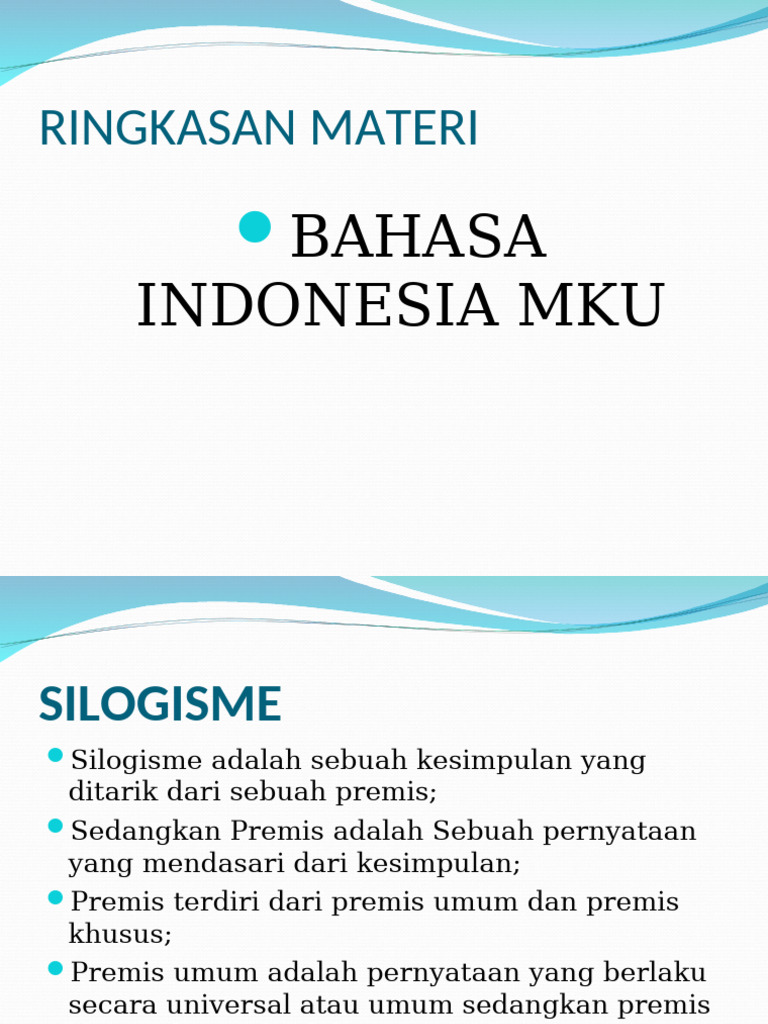 Ringkasan Materi Bhs. Ind MKU | PDF