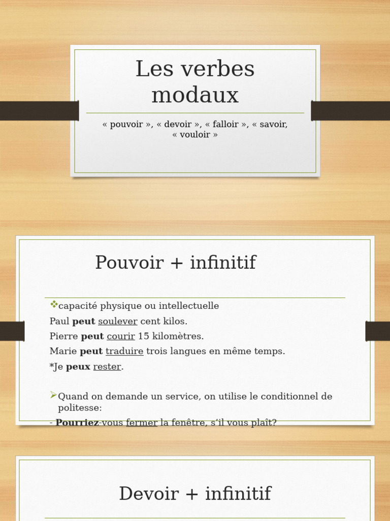 Les Verbes Modaux | PDF