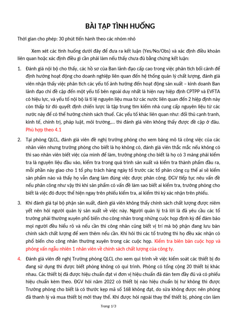 BT3 - Tinh Huong Danh Gia - Ok | PDF