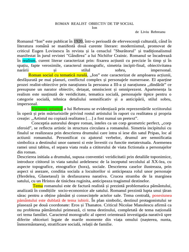 Ion-Liviu Rebreanu | PDF