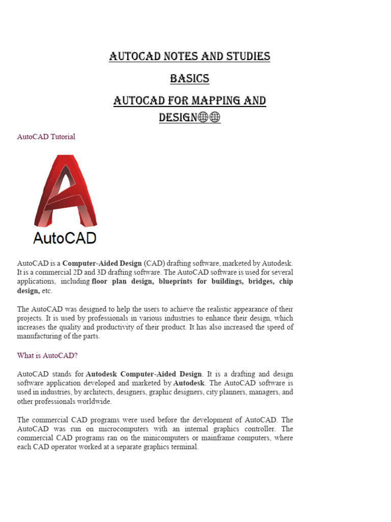 Autocad Notes and Studies ?? | PDF