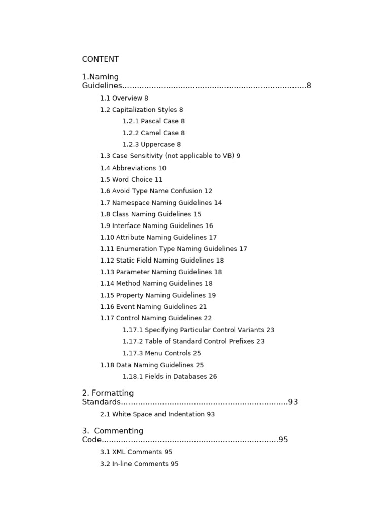 Coding Guideline | PDF