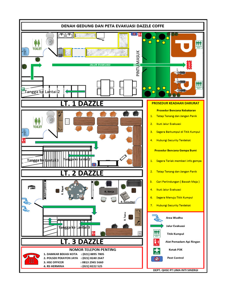 Denah & Jalur Evakuasi Dazzle 120124 | PDF