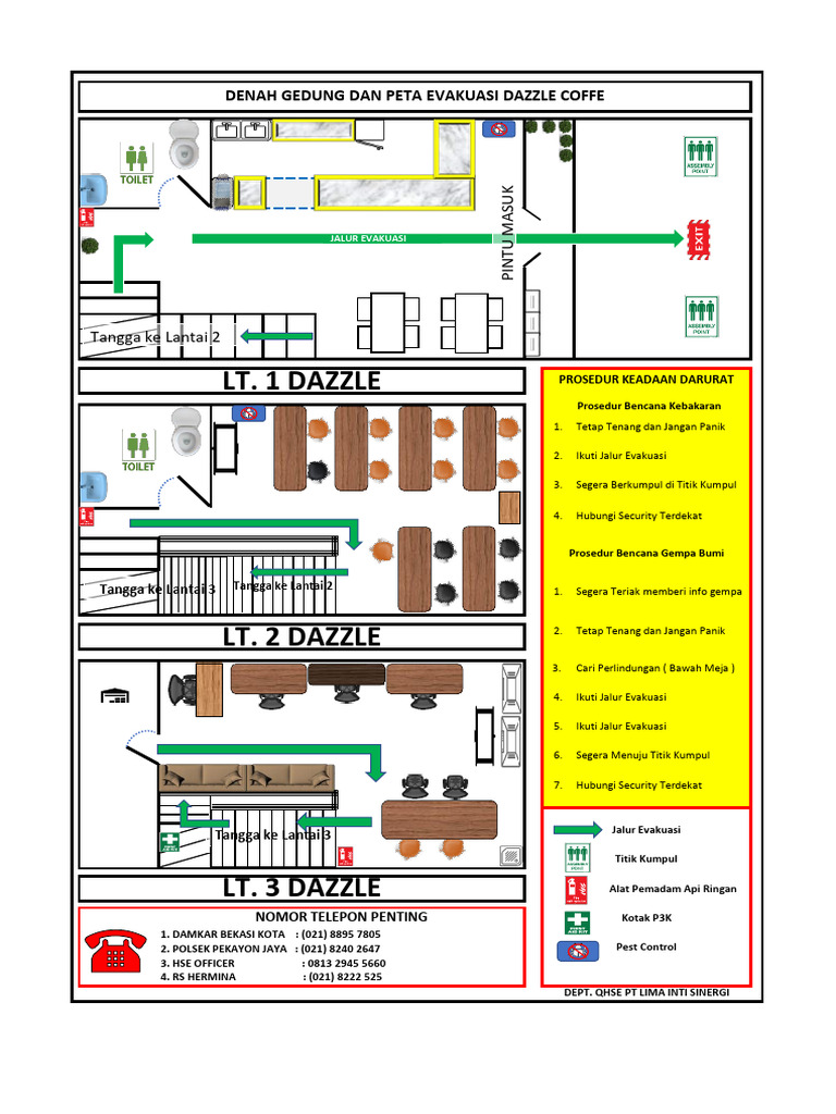 Denah & Jalur Evakuasi Dazzle 151023 | PDF