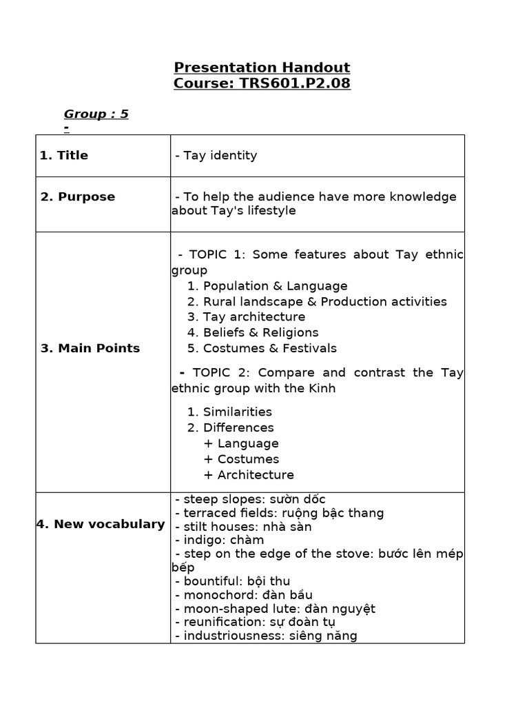 Presentation Handout | PDF