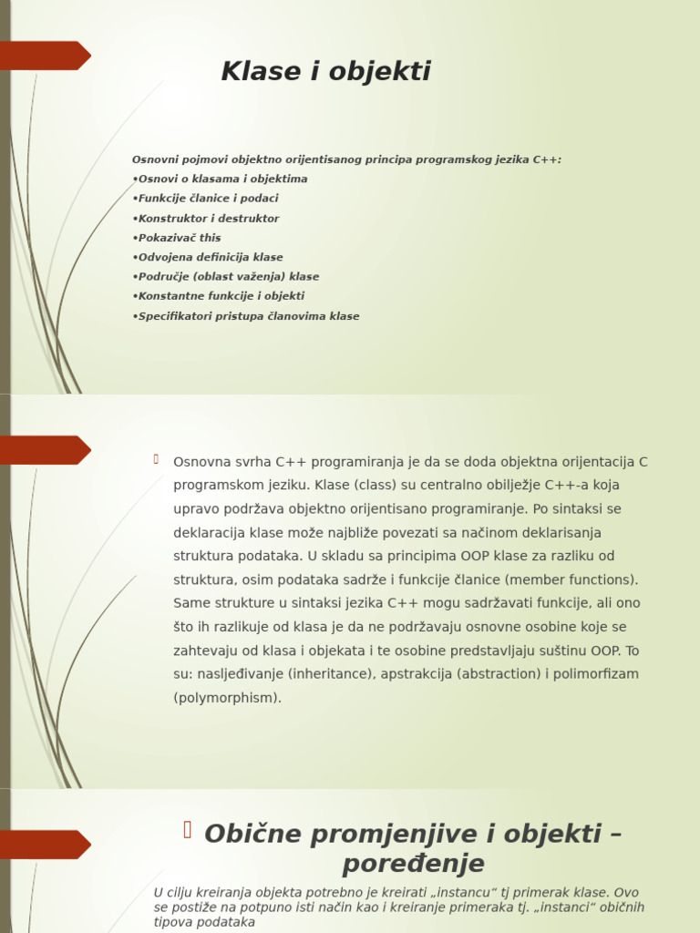 Klase I Objekti | PDF