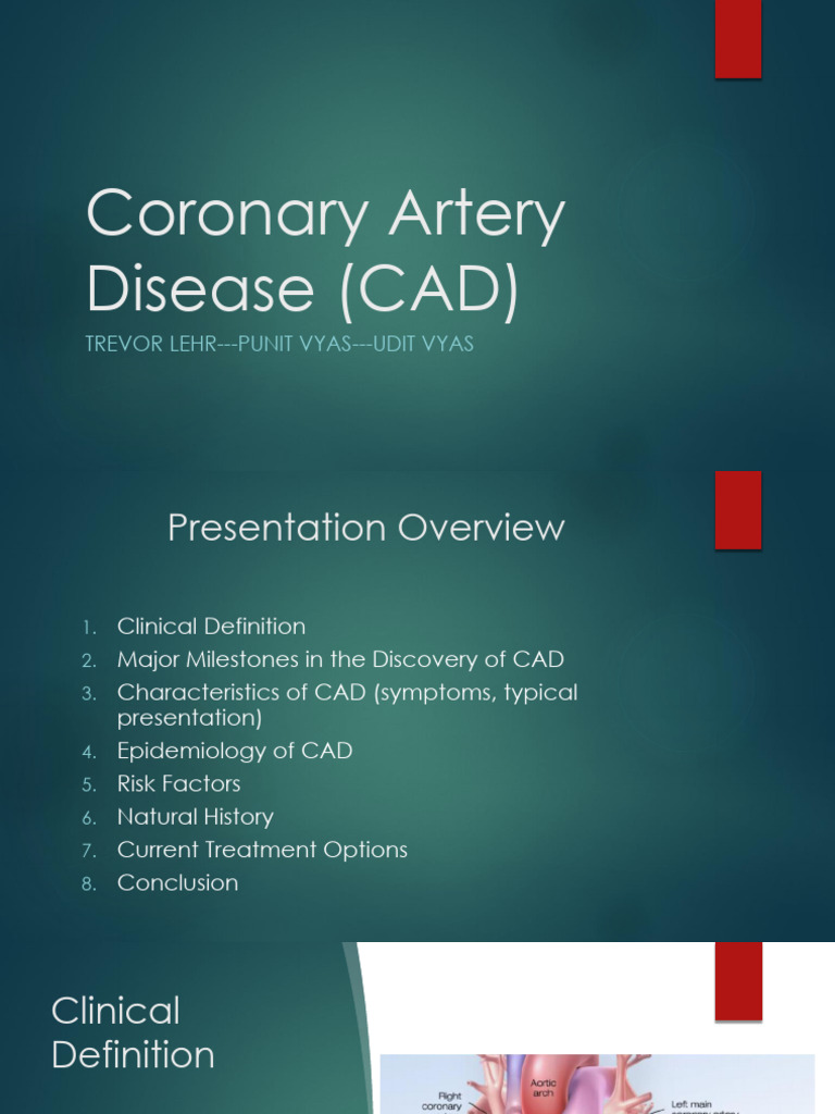 Coronary - Artery - Disease - Presentation1 - Spring 2019 | PDF