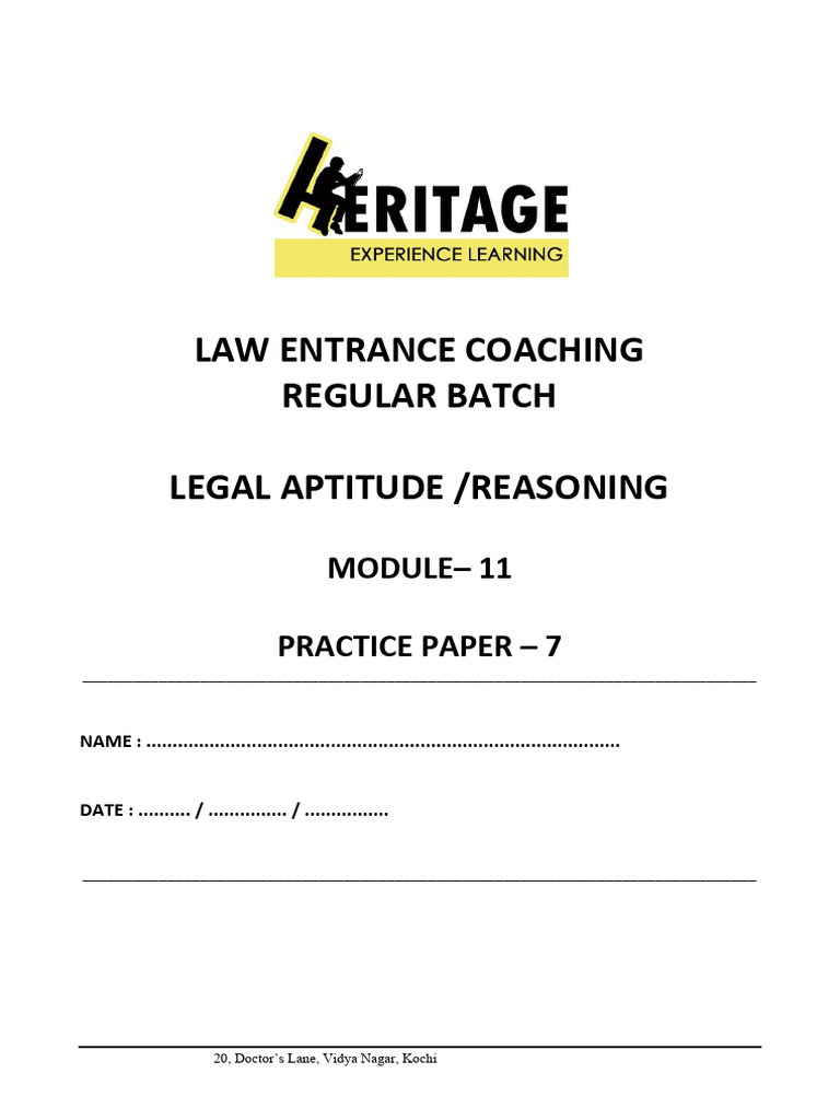 Legal - Module 10 - Practice Paper | PDF