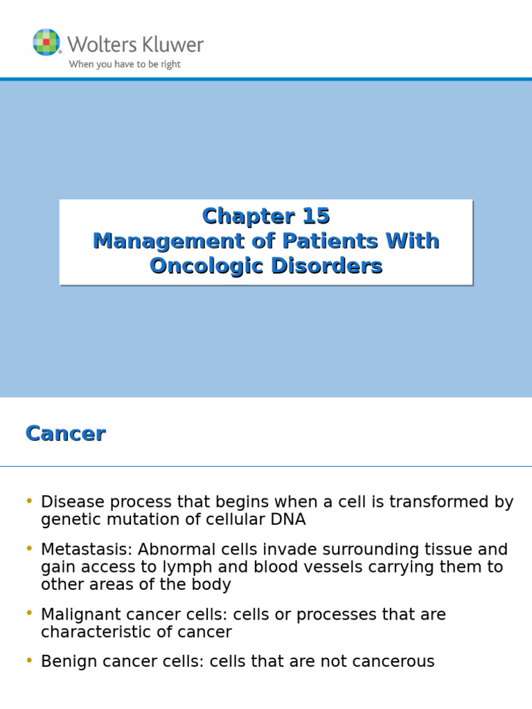 Chapter15 Oncologic Disorders 1 | PDF | Biopsy | Cancer