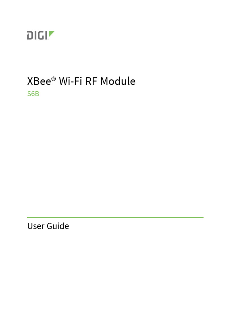 Digi XBee S6B Users Guide - 90002180 | PDF