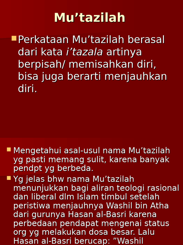 Mu'tazilah | PDF