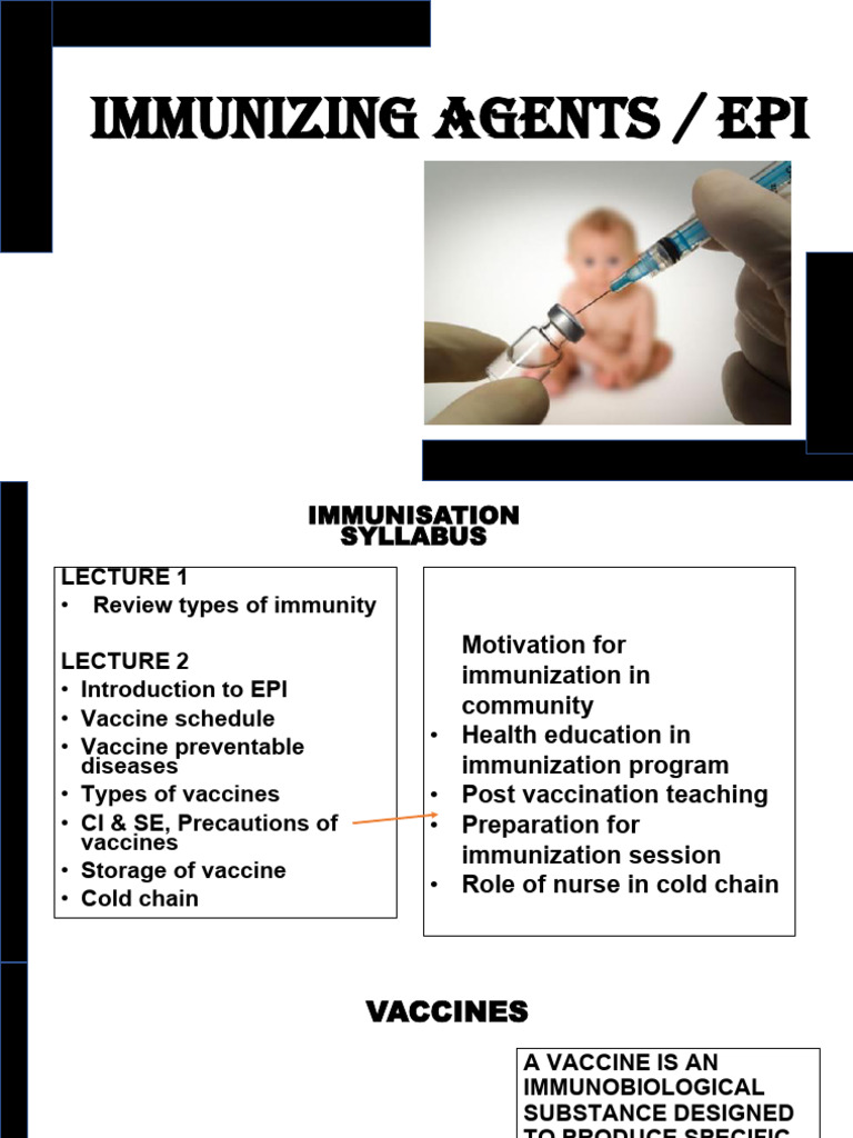 Immunization Guidelines and EPI Overview | PDF | Vaccines | Pediatrics