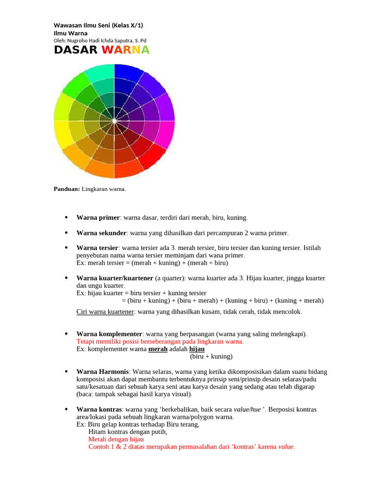 MATERI. Dasar Warna | PDF