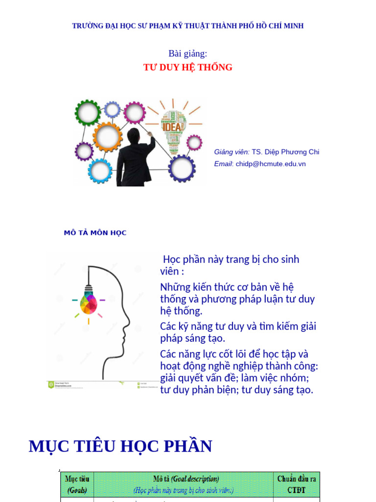 Bai Giang File PPT Chuong 1 - Khai Niem He Thong Va Cac Luu y 2 | PDF