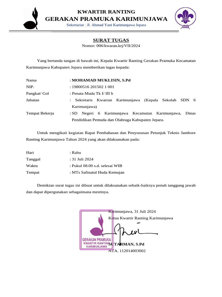 Kwartir Ranting | PDF