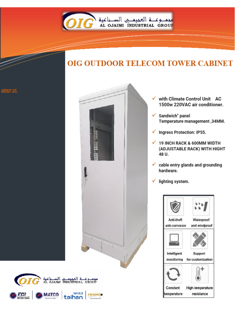 Oig Telecom Cabinet Datasheet | PDF
