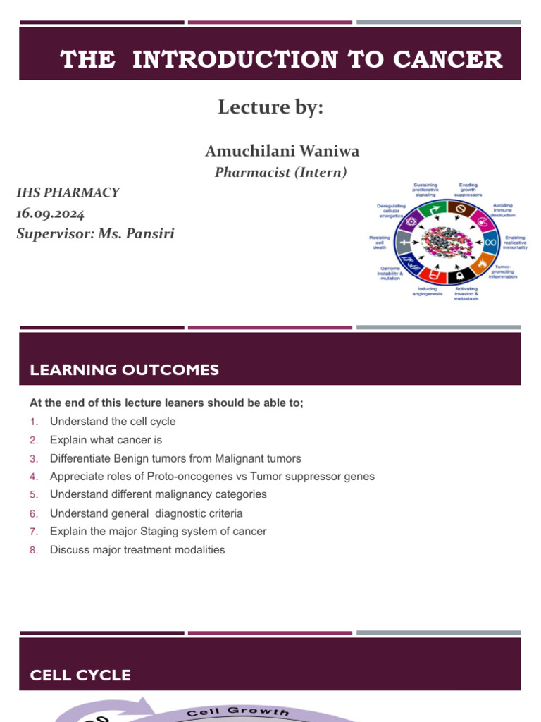 Introduction To Cancer | PDF