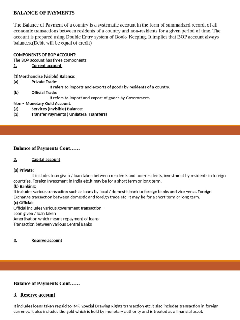 Balance of Payments | PDF