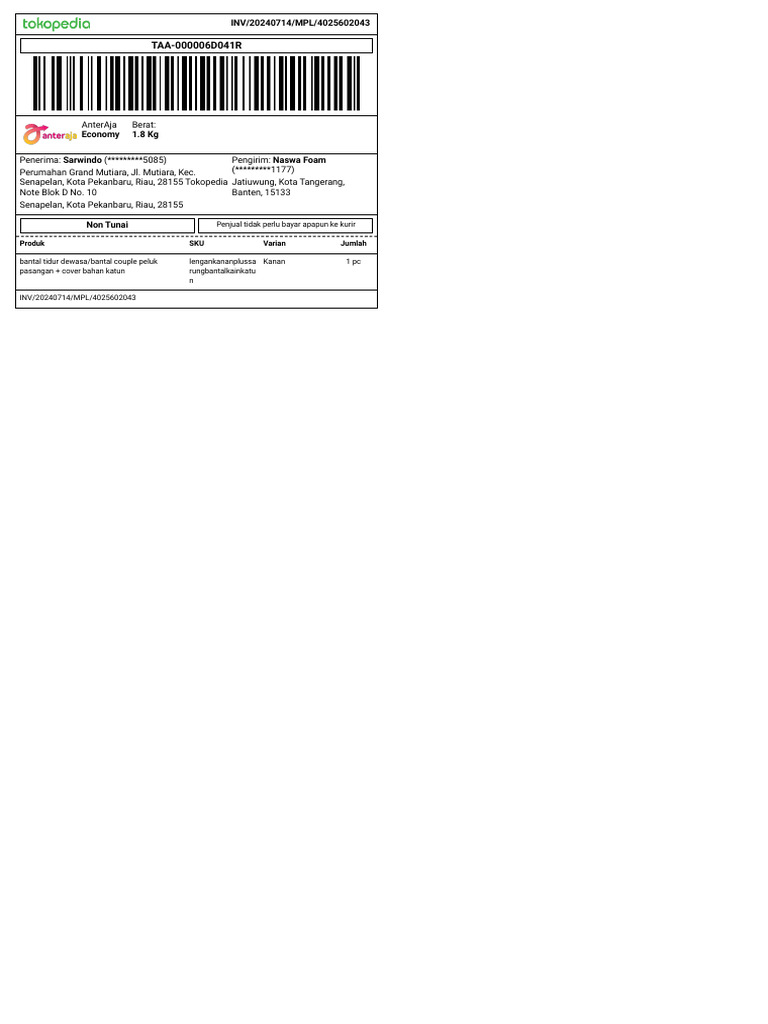 Shipping Label Anter | PDF