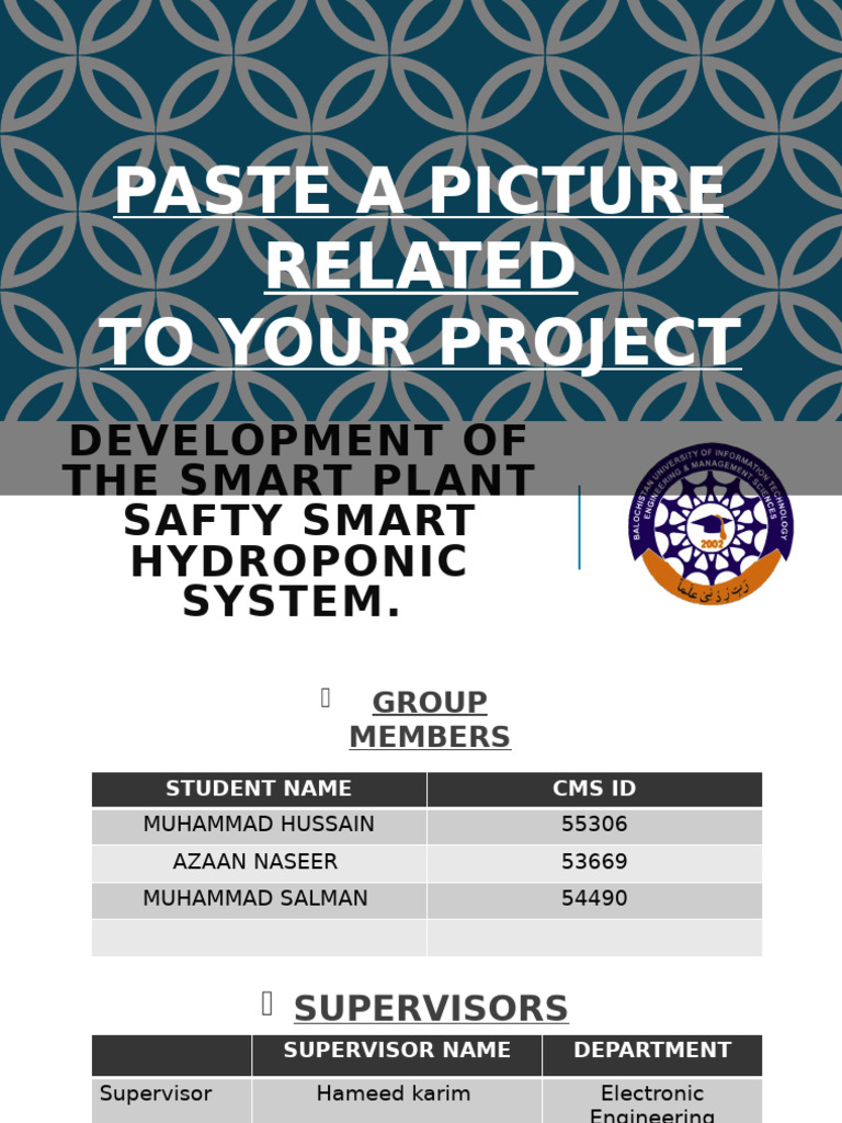 Paste A Picture Related To Your Project: Development of The Smart Plant Safty Smart Hydroponic ...