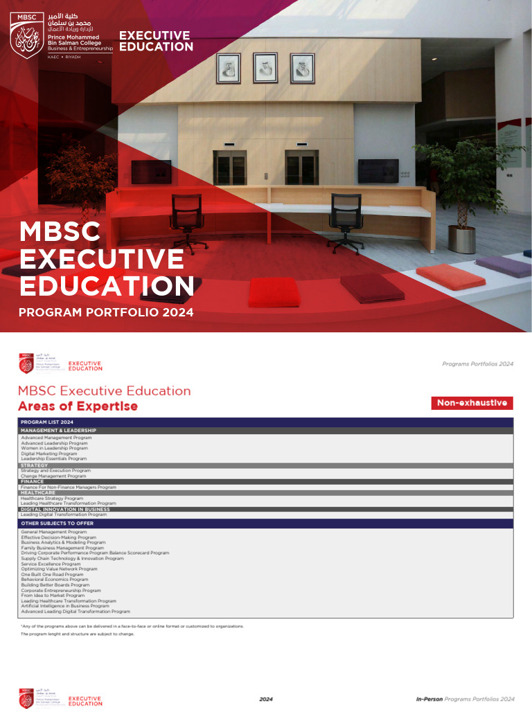 8e8ed5ea 780f 4097 90cd 48fcced7c2d7 MBSC Executive Education Programs Portfolio 2024 | PDF