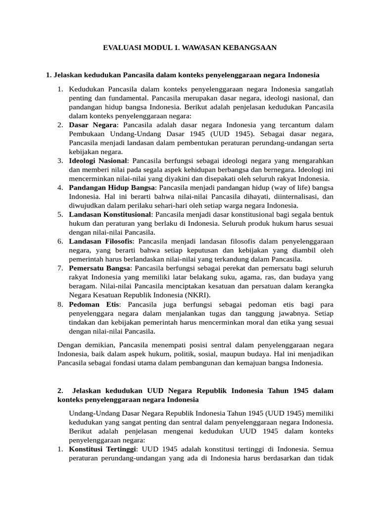 Evaluasi Modul 1 | PDF