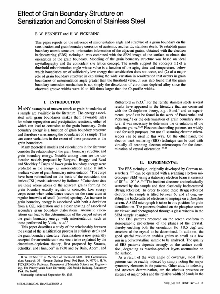 1991 Effect of Grain Boundary Structure On | PDF