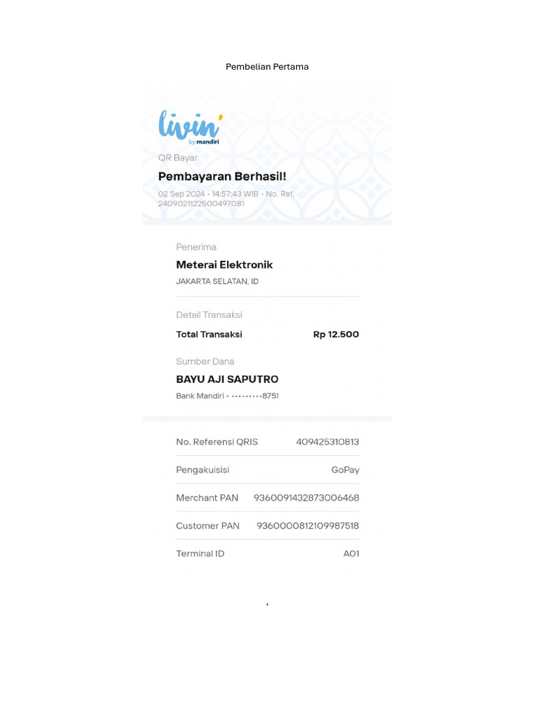 Contoh Bukti Transfer Bank BNI | PDF