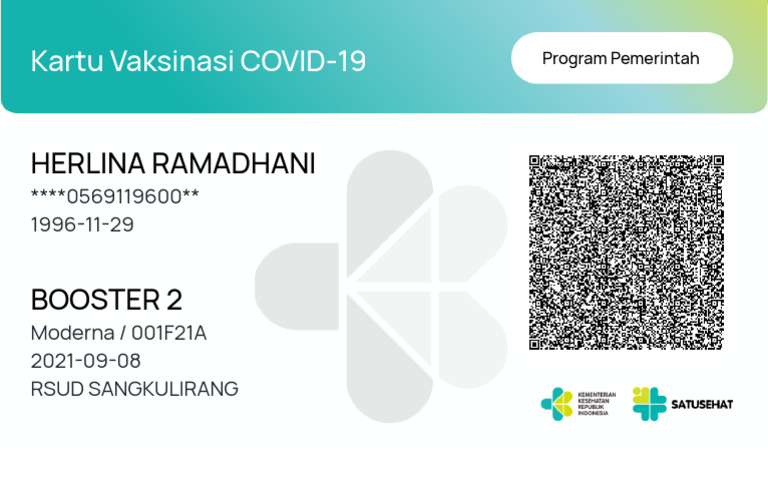 Sertifikat Vaksin Dosis 4 Herlina 278 Pdf