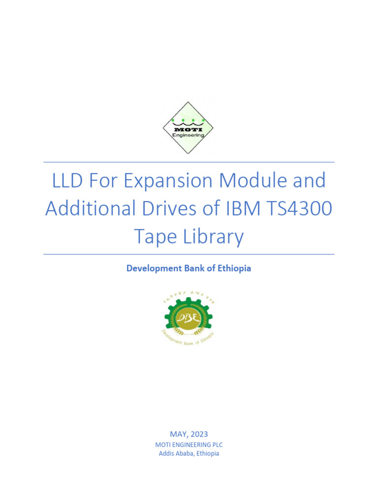 DBE TS4300 Tape Library Expansion & IBM SP Upgrade - LLD Final2 | PDF