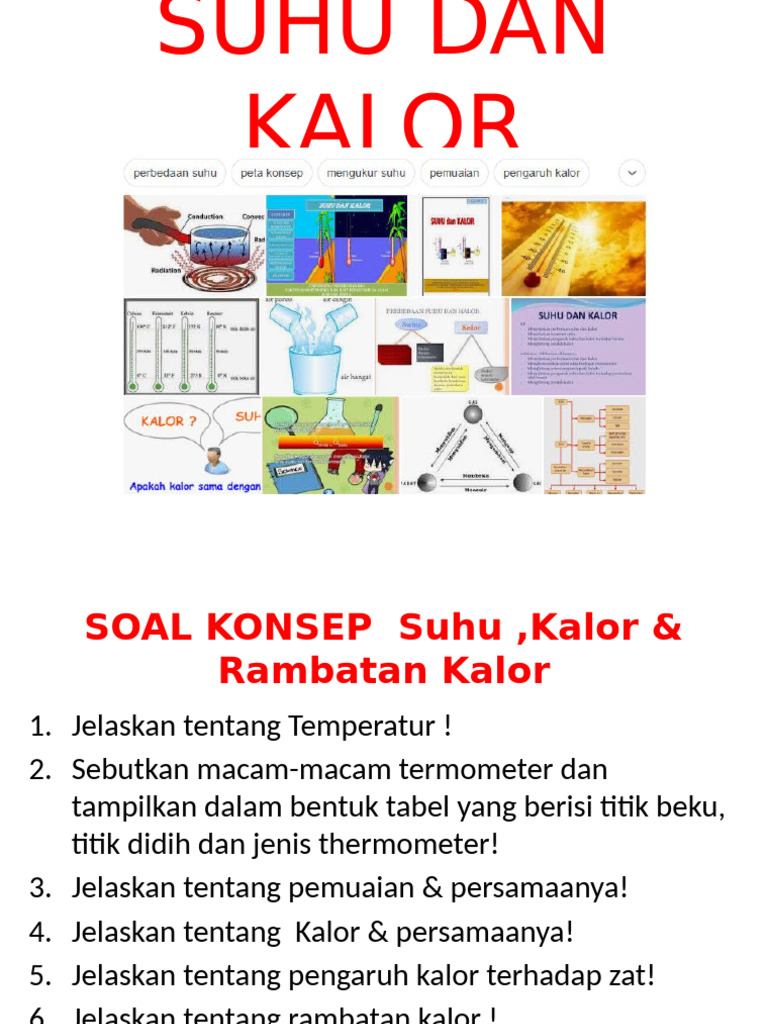 Konsep & Ketrampilan Suhu Dan Kalor | PDF